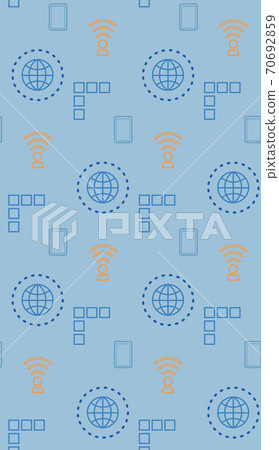 Seamless geometric pattern with the image of... - Stock Illustration ...