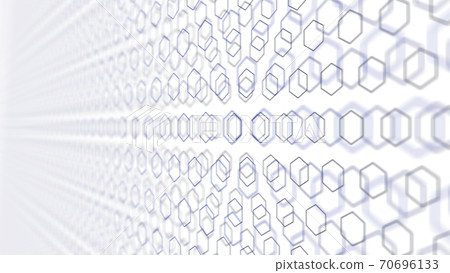 CG Hexagon Multiple hexagons lined up - Stock Illustration [70696133 ...