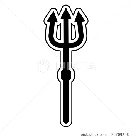 Isolated devil fork icon - Stock Illustration [70709258] - PIXTA