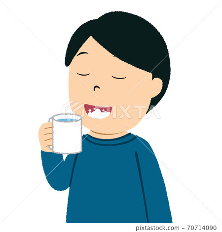 Gargle man - Stock Illustration [70714090] - PIXTA