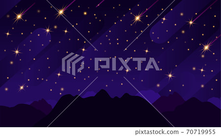 Starry sky with bright and dim stars in the... - Stock Illustration ...