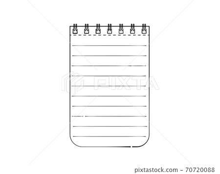 Line art of notepads and notebooks that look... - Stock Illustration ...
