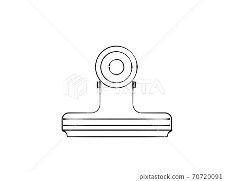 Line art of a clip that looks like it was drawn... - Stock Illustration ...