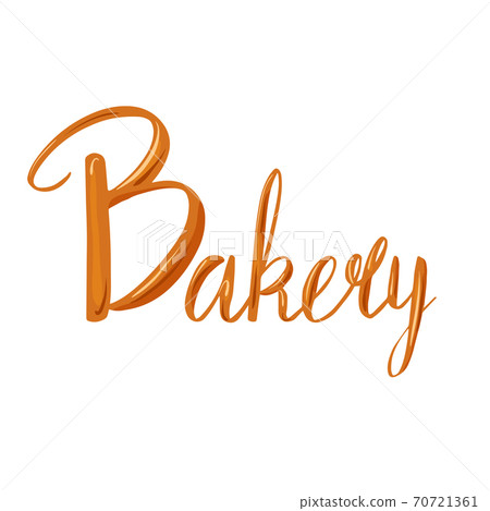 Bakery lettering. Baked inscription. French... - Stock Illustration ...