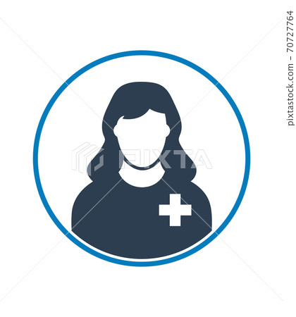 Female Patient profile icon with circle shape.... - Stock Illustration ...
