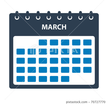 March Calendar Icon. Flat style vector EPS. - Stock Illustration ...