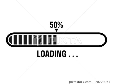 Black and white progress loading bar vector... - Stock Illustration ...