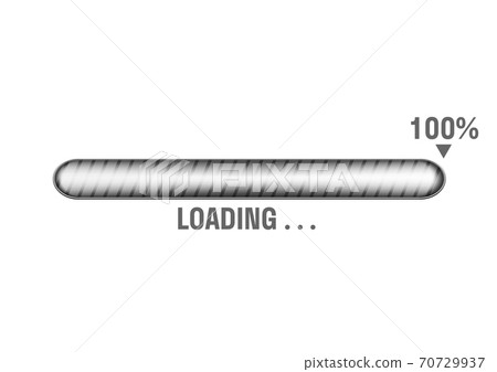 Black and white progress loading bar vector... - Stock Illustration ...