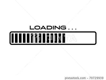 Black and white progress loading bar vector... - Stock Illustration ...