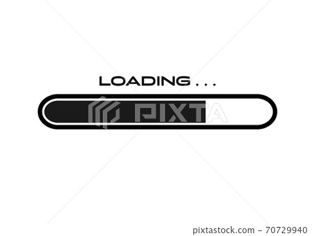 Black and white progress loading bar vector... - Stock Illustration ...