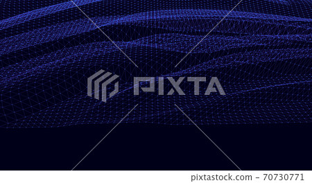 Water Surface. Wavy Grid Vector Background on... - Stock Illustration ...