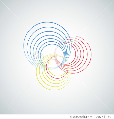 Vector template. Abstract three circles from... - Stock Illustration ...