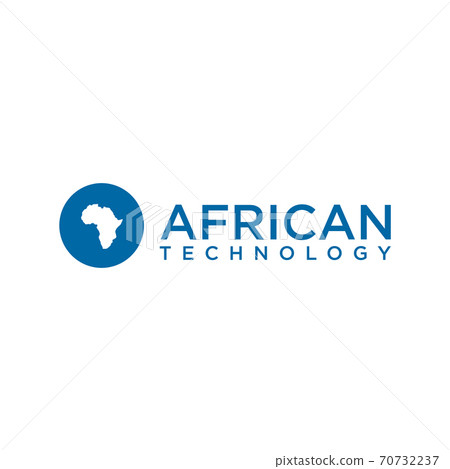African Tech company logo design incorporated... - Stock Illustration ...