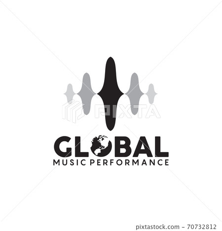Global music performance logo design template - Stock Illustration ...