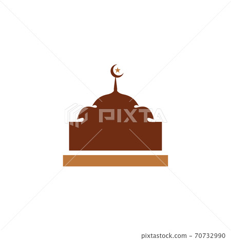 Mosque building logo design template-插圖素材 [70732990] - PIXTA圖庫