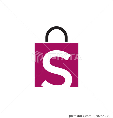 Shopping bag logo incorporated with S letter... - Stock Illustration ...