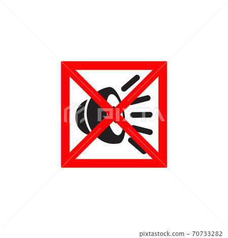 No Sound, No Voice or Mute icon logo design... - Stock Illustration ...