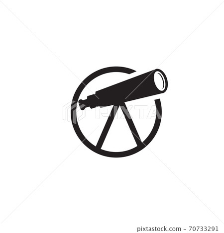 Telescope sign symbol logo design template - Stock Illustration ...