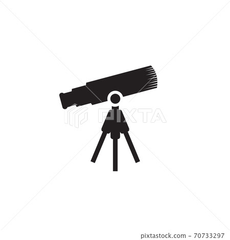Telescope sign symbol logo design template - Stock Illustration ...