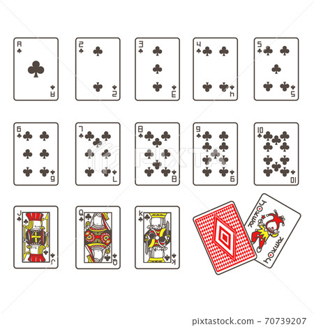 Playing card set clover - Stock Illustration [70739207] - PIXTA
