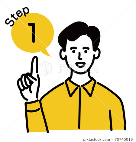 Male young vector pop step 1 - Stock Illustration [70740019] - PIXTA