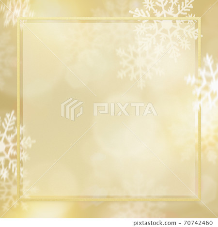 Gold glittering snowflake frame-there are... - Stock Illustration ...