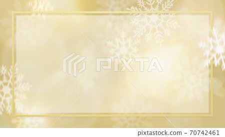 Gold glittering snowflake frame-there are... - Stock Illustration ...