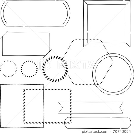 Simple frame, pen drawing, handwriting - Stock Illustration [70743094 ...