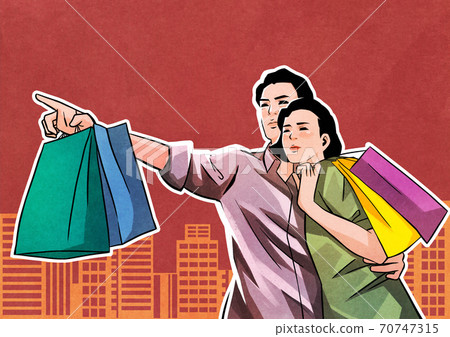 Shopping concept comic cartoon pop art retro... - Stock Illustration ...