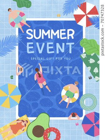 Summer festival and event poster design... - Stock Illustration ...