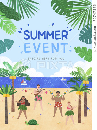 Summer festival and event poster design... - Stock Illustration ...