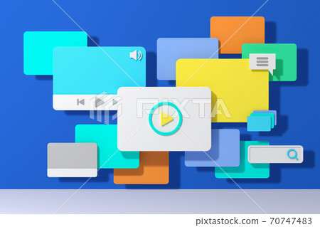 Multi screen visualization network concept 009 - Stock Illustration ...
