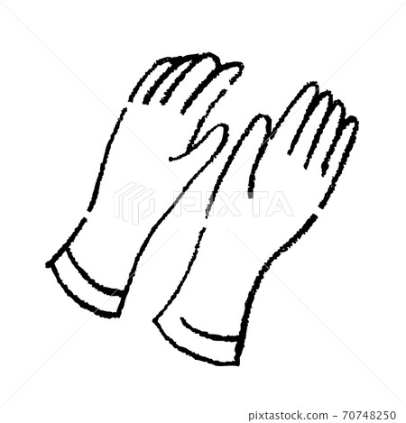Work gloves line art - Stock Illustration [70748250] - PIXTA