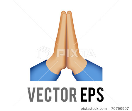 vector two hands placed together thank you or... - Stock Illustration ...