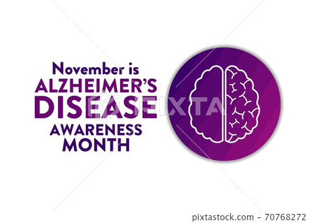 November is National Alzheimers Disease... - Stock Illustration ...