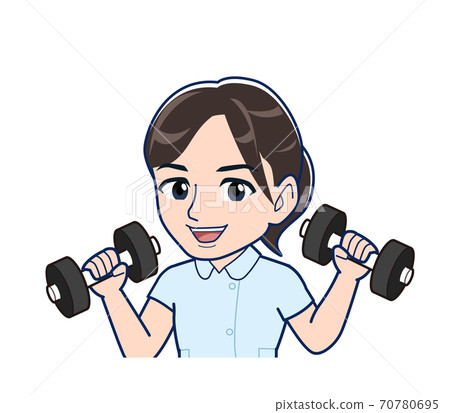 barbell, nurse, registered nurse - Stock Illustration [70780695] - PIXTA