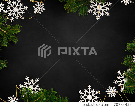 Christmas sundries and blackboard... - Stock Illustration [70784433 ...