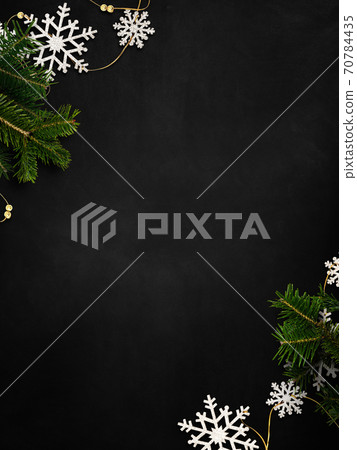 Christmas sundries and blackboard... - Stock Illustration [70784435 ...