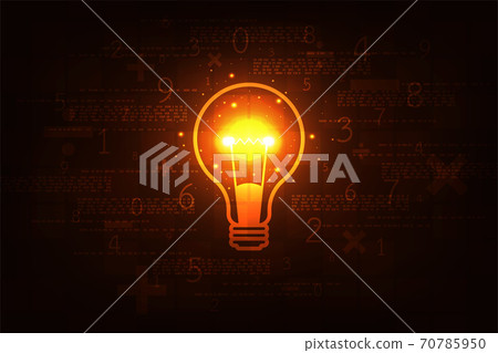 Technology background light bulb vector in... - Stock Illustration ...