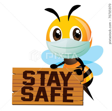 Protect yourself against virus. Cartoon cute... - Stock Illustration ...