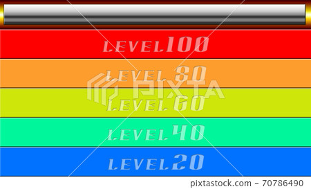 Level up meter top with name entry type - Stock Illustration [70786490 ...