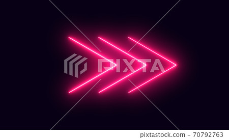 Pink neon arrows on a dark background - Stock Illustration [70792763 ...