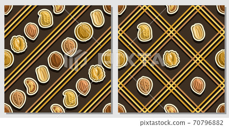 Vector Nut Seamless Patterns-插圖素材 [70796882] - PIXTA圖庫