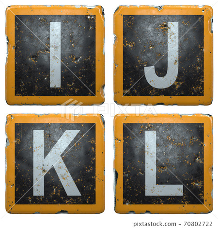 Public road sign orange and black color with a... - Stock Illustration ...