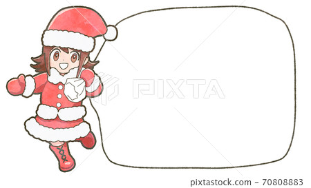 Deformed girl Santa's illustration, with copy... - Stock Illustration ...