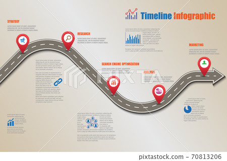 Road map Timeline Infographic, Vector Illustration - Stock Illustration ...