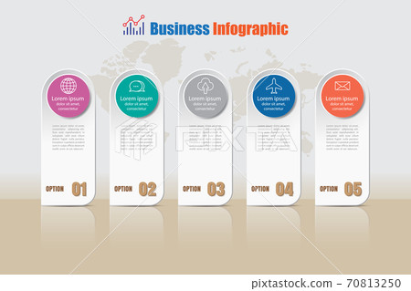 Modern business infographic process template - Stock Illustration ...