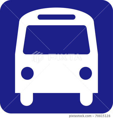 Bus icon blue - Stock Illustration [70815128] - PIXTA