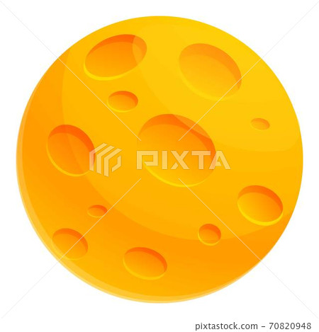 Golden moon icon, cartoon style - Stock Illustration [70820948] - PIXTA