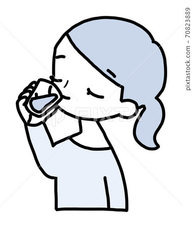 Female drinking pose icon - Stock Illustration [70823889] - PIXTA